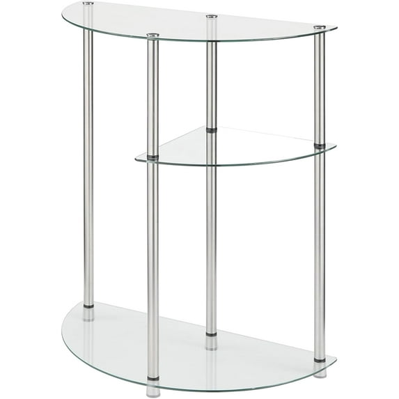 Designs2Go Classic Glass 3-Tier Display Entryway Table 23" - Modern ...