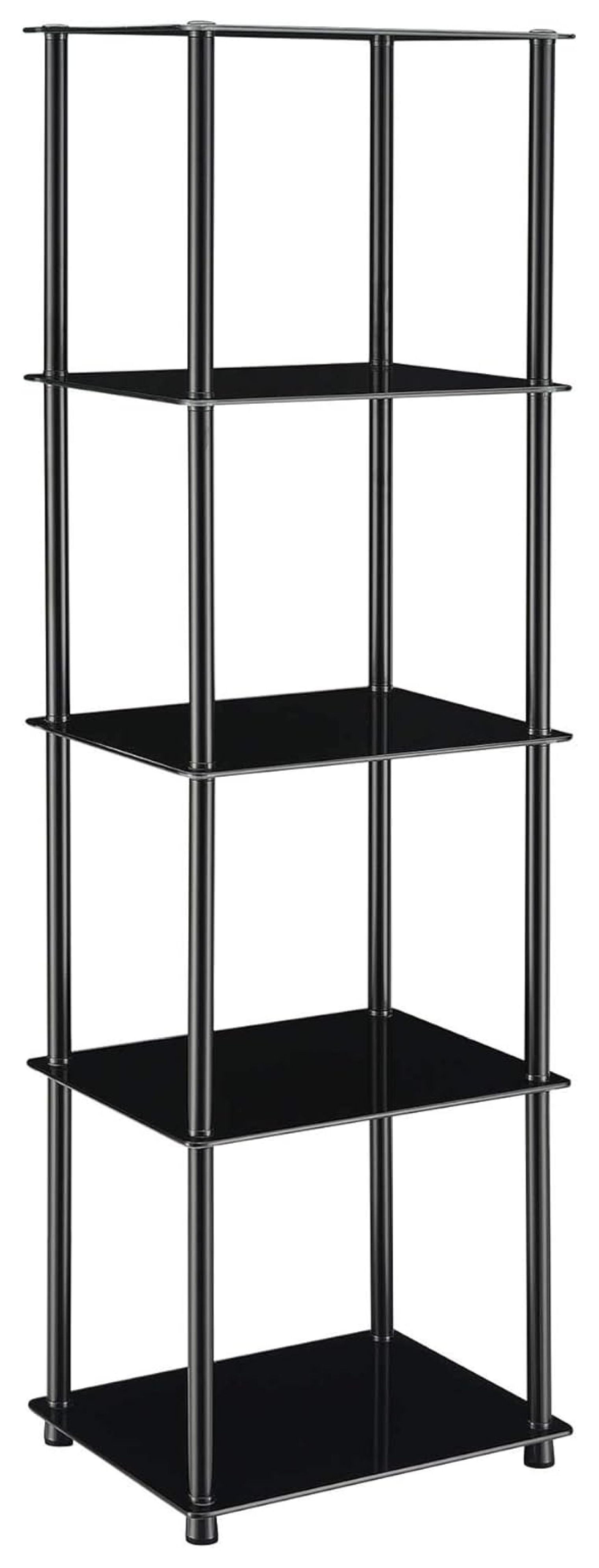 Designs2Go Classic Glass Shelves 15.75" - 5-Tier Glass Tower Room Décor ...