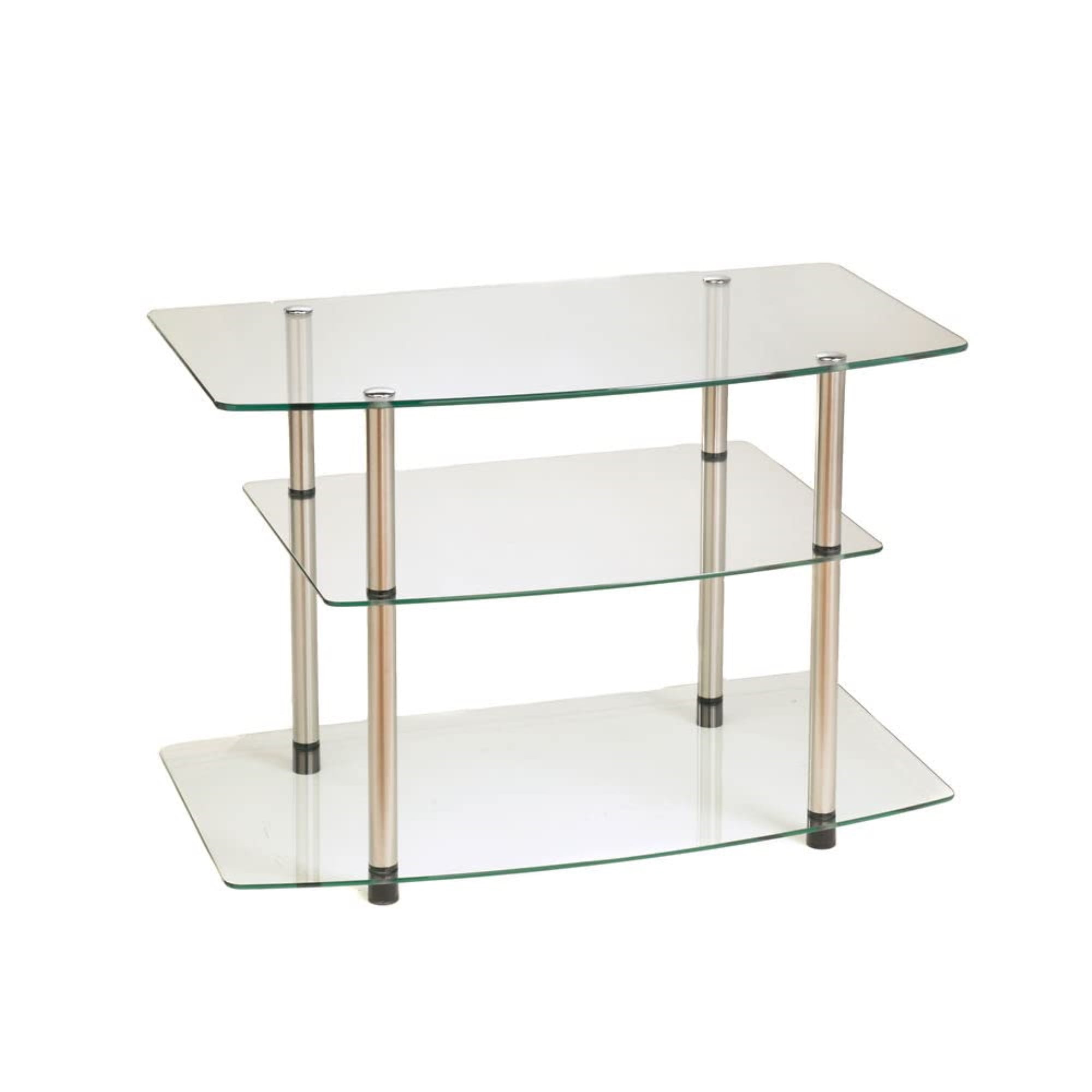 Convenience Concepts Designs2Go Classic 3 Tier Glass TV Stand, 37-inch ...