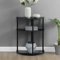 Designs2Go Classic Three-Tier Half-Circle Entryway Hall Table in Black ...