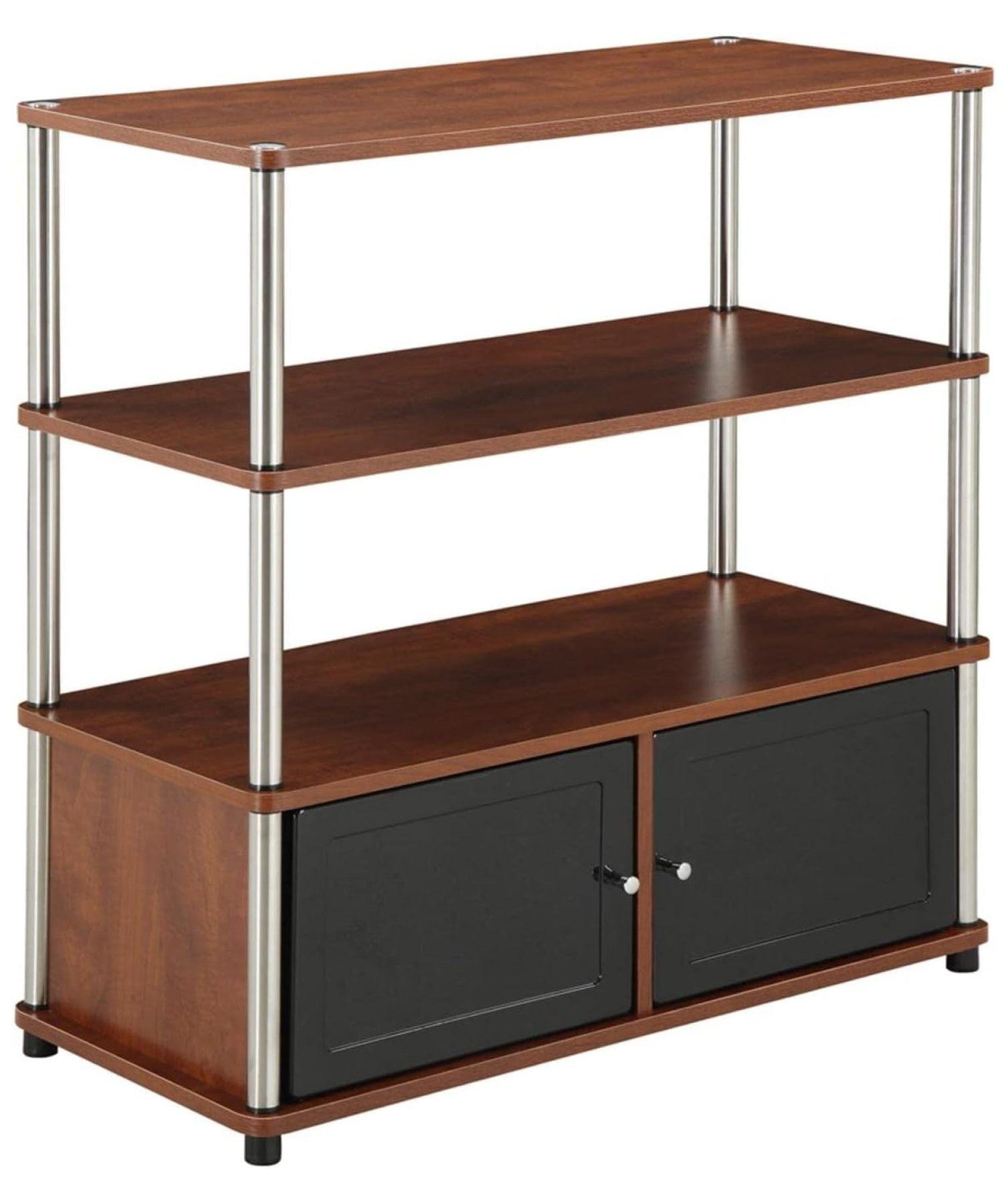 Designs2Go Highboy TV Stand with Storage Cabinets and Shelves for TVs ...