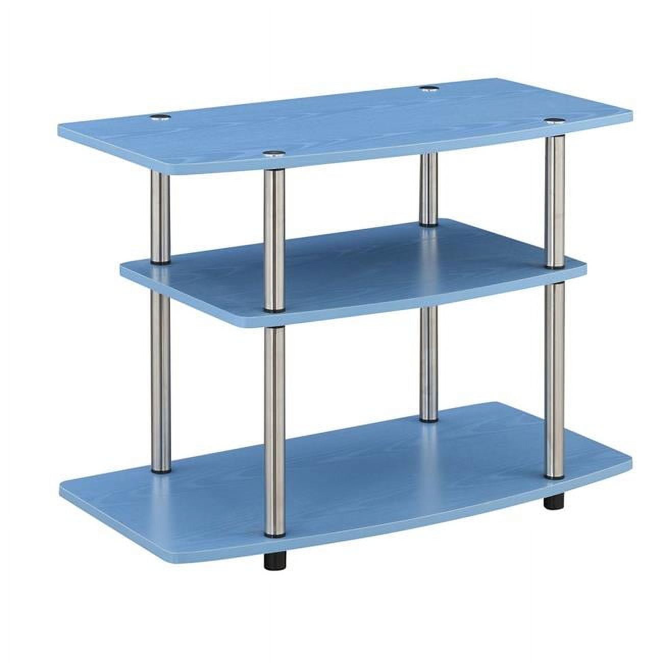 Designs2Go No Tools 3 Tier TV Stand - Blue - Walmart.com