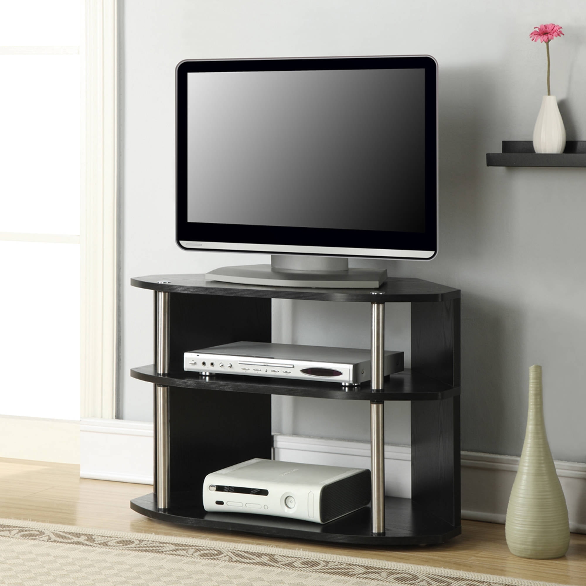 Designs2Go Swivel Black TV Stand for TVs up to 32" - Walmart.com