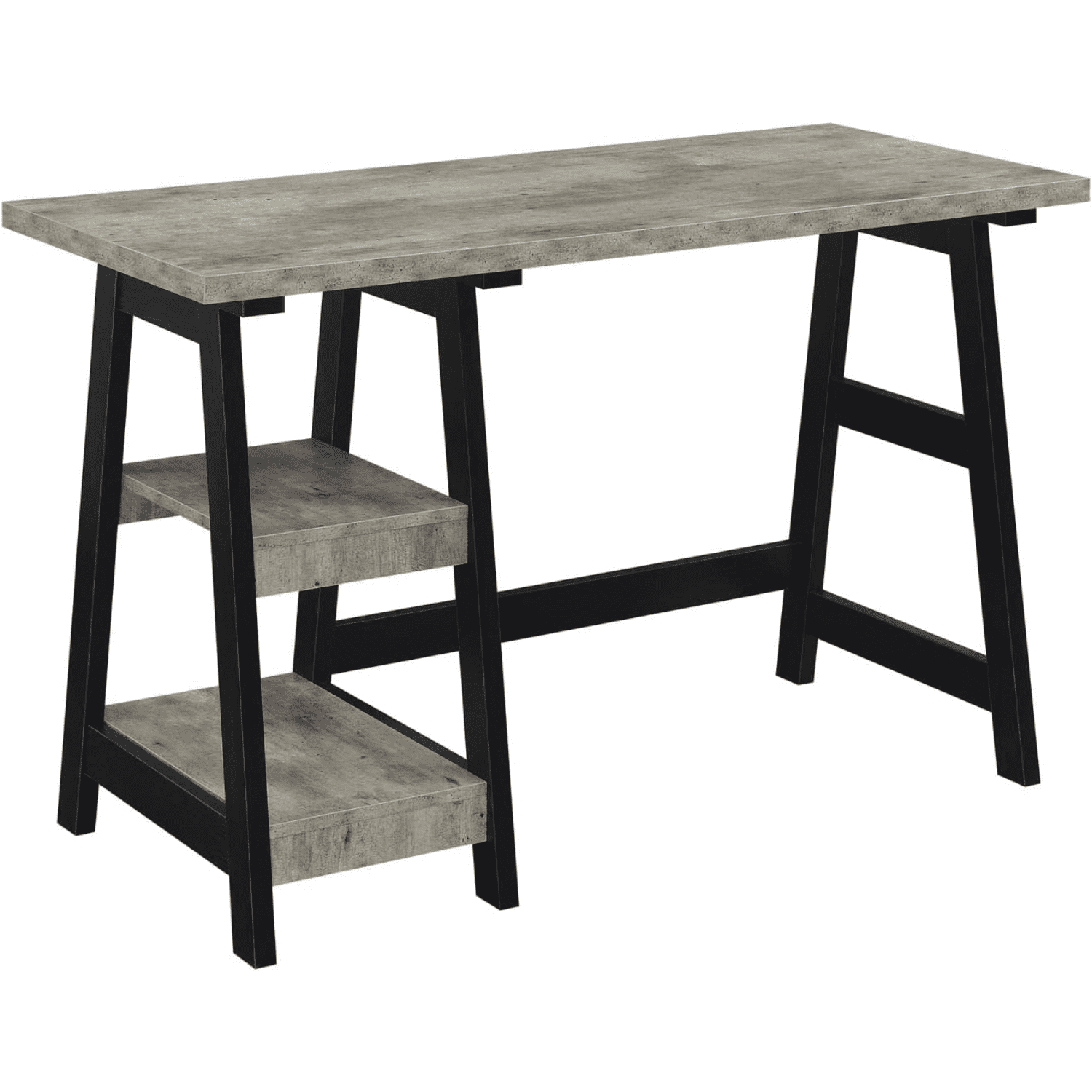 Designs2Go Trestle Desk with Shelves 47" Sandstone - Walmart.com