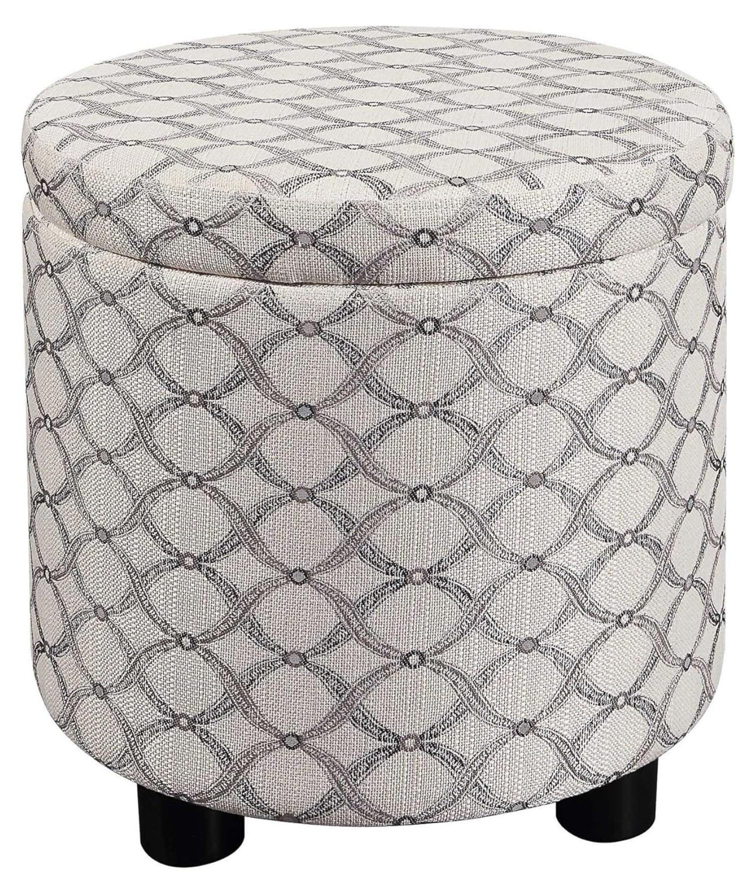 Designs4Comfort Accent Storage Ottoman 15.75" - Round Modern ...