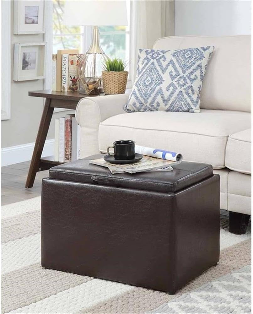 Designs4Comfort Accent Storage Ottoman 22.75" - Modern Foot Stool with ...