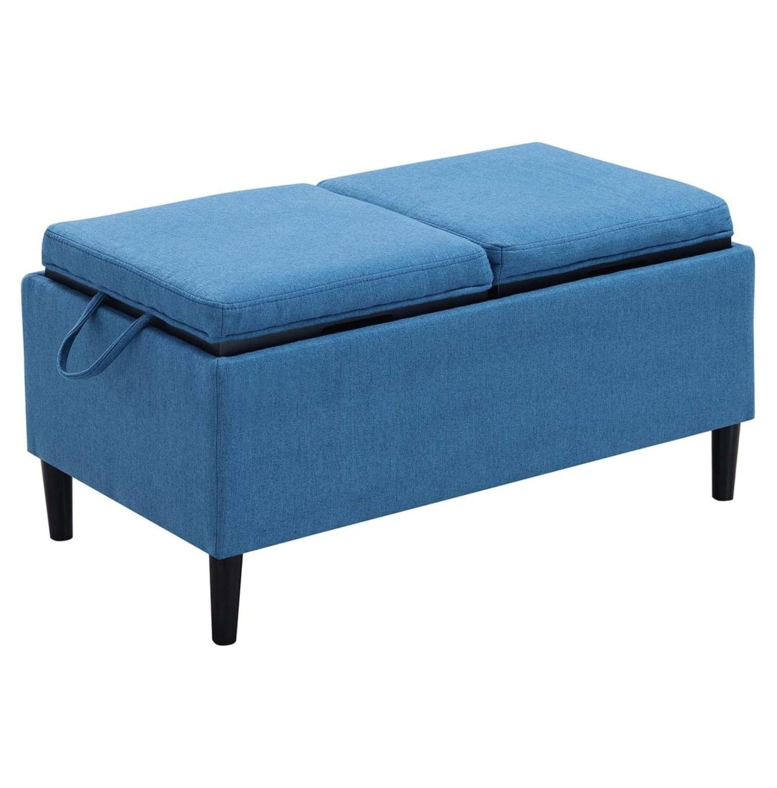 Designs4Comfort Magnolia Storage Ottoman with Reversible Trays, Soft ...