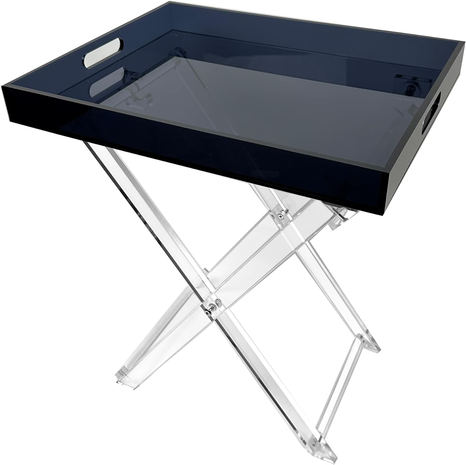 Designstyles Acrylic Folding Tray Table – Modern Chic Accent Desk ...