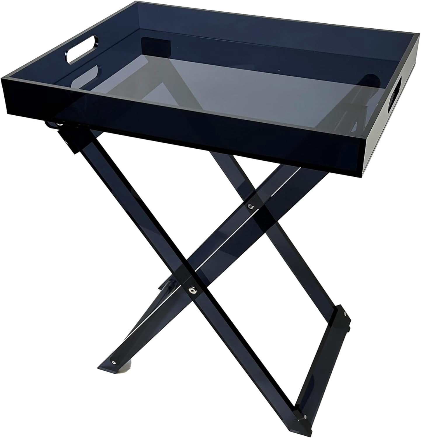 Designstyles Acrylic Folding Tray Table – Modern Chic Accent Desk ...