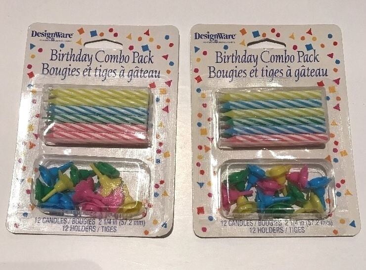 Designware Birthday Candle Combo Packs (2 Packs) NEW - Walmart.com