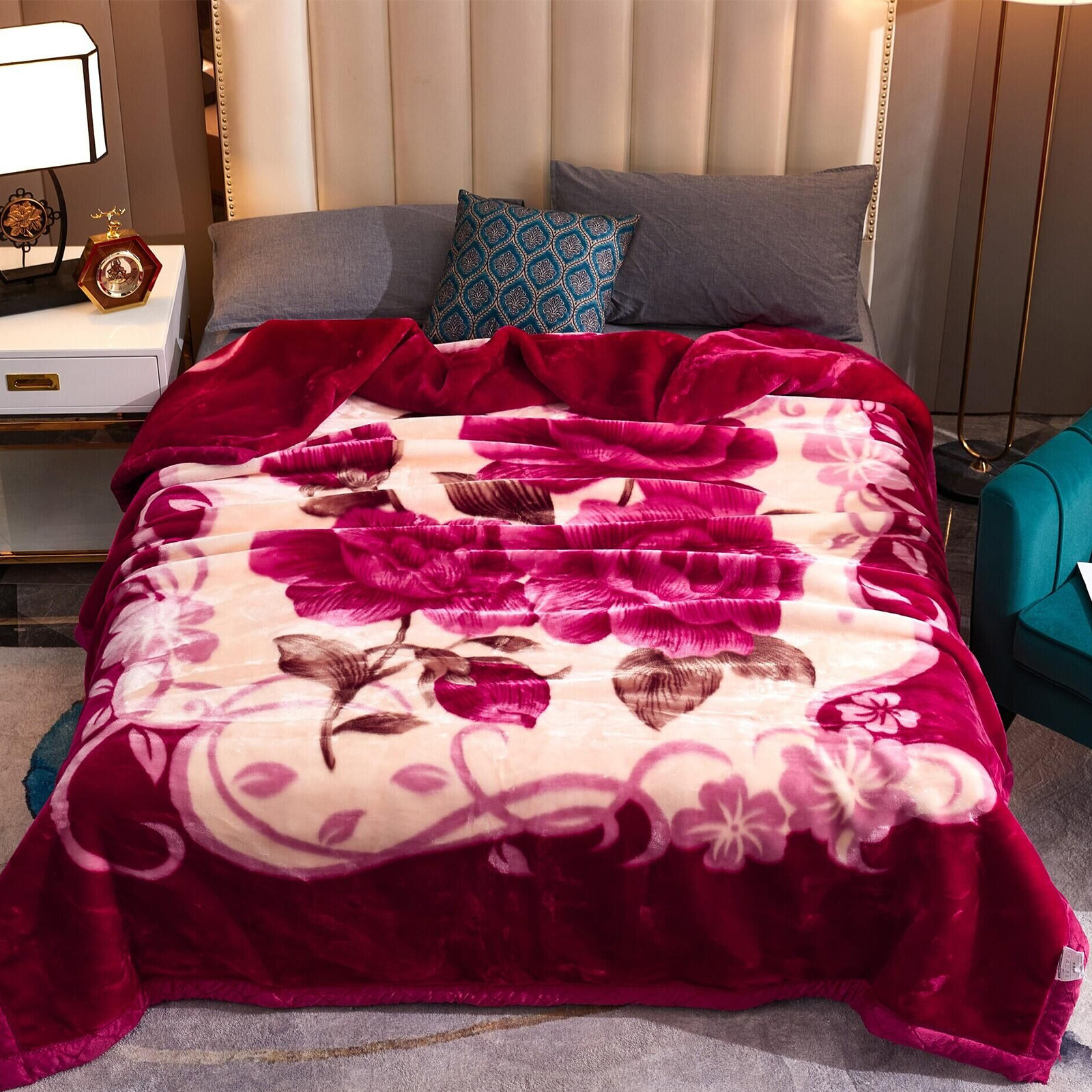 Desirable Life 2-Ply Thick Heavy Fleece Blanket Printed Silky Soft Warm ...