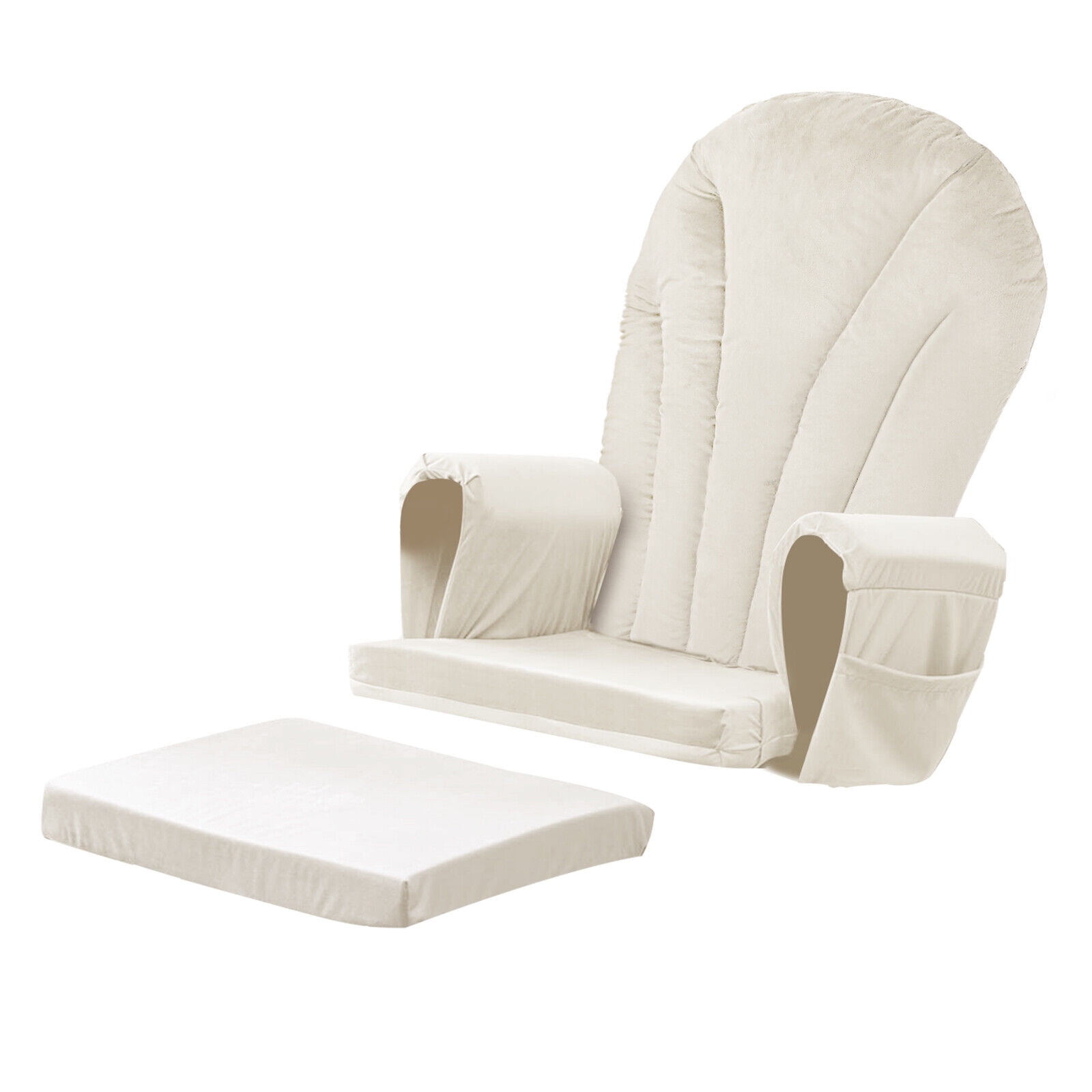 Desirable Life 5pcs Velvet Glider Rocking Chair Replacement Cushion Set ...