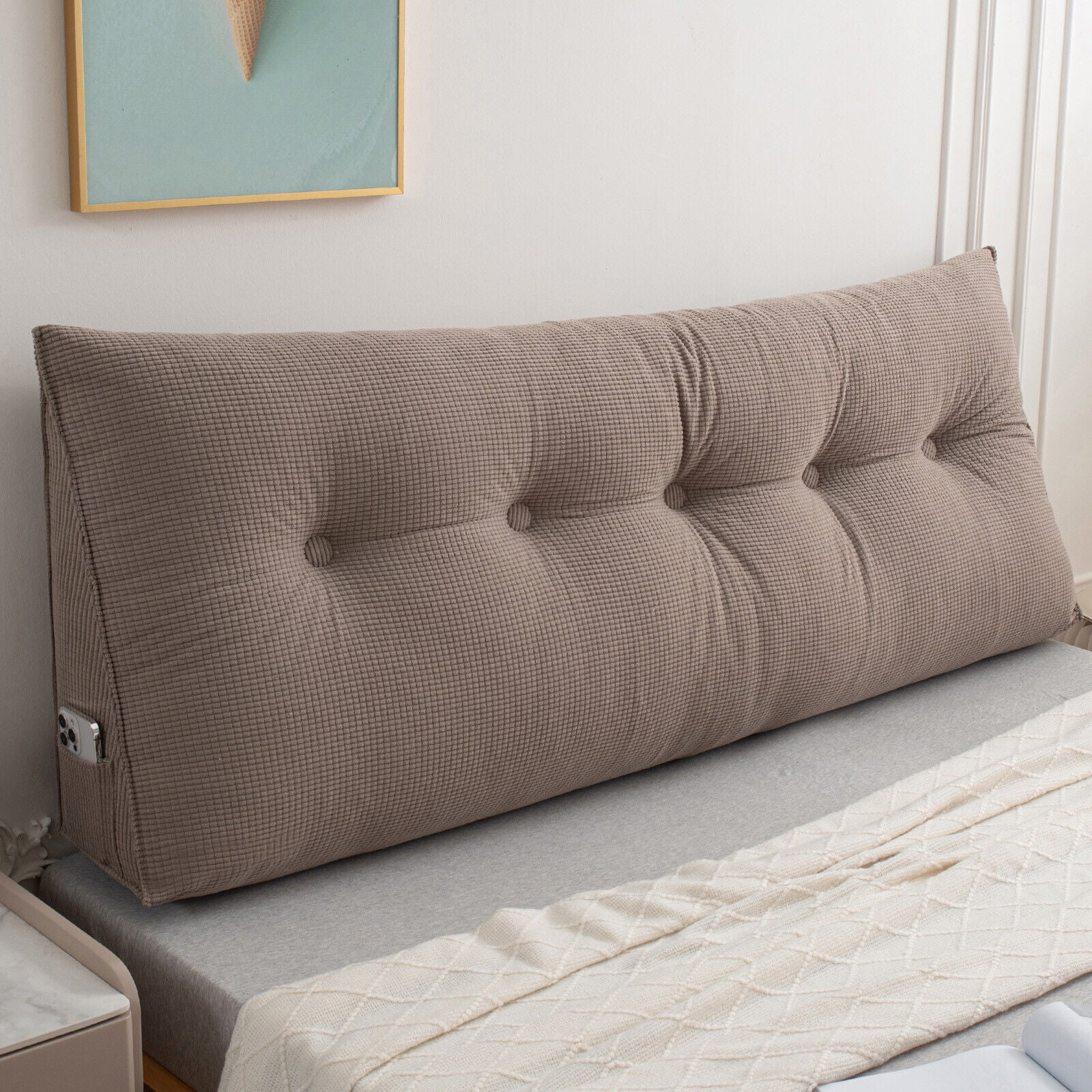 Desirable Life Triangle Headboard Pillow Full Filling Backrest ...