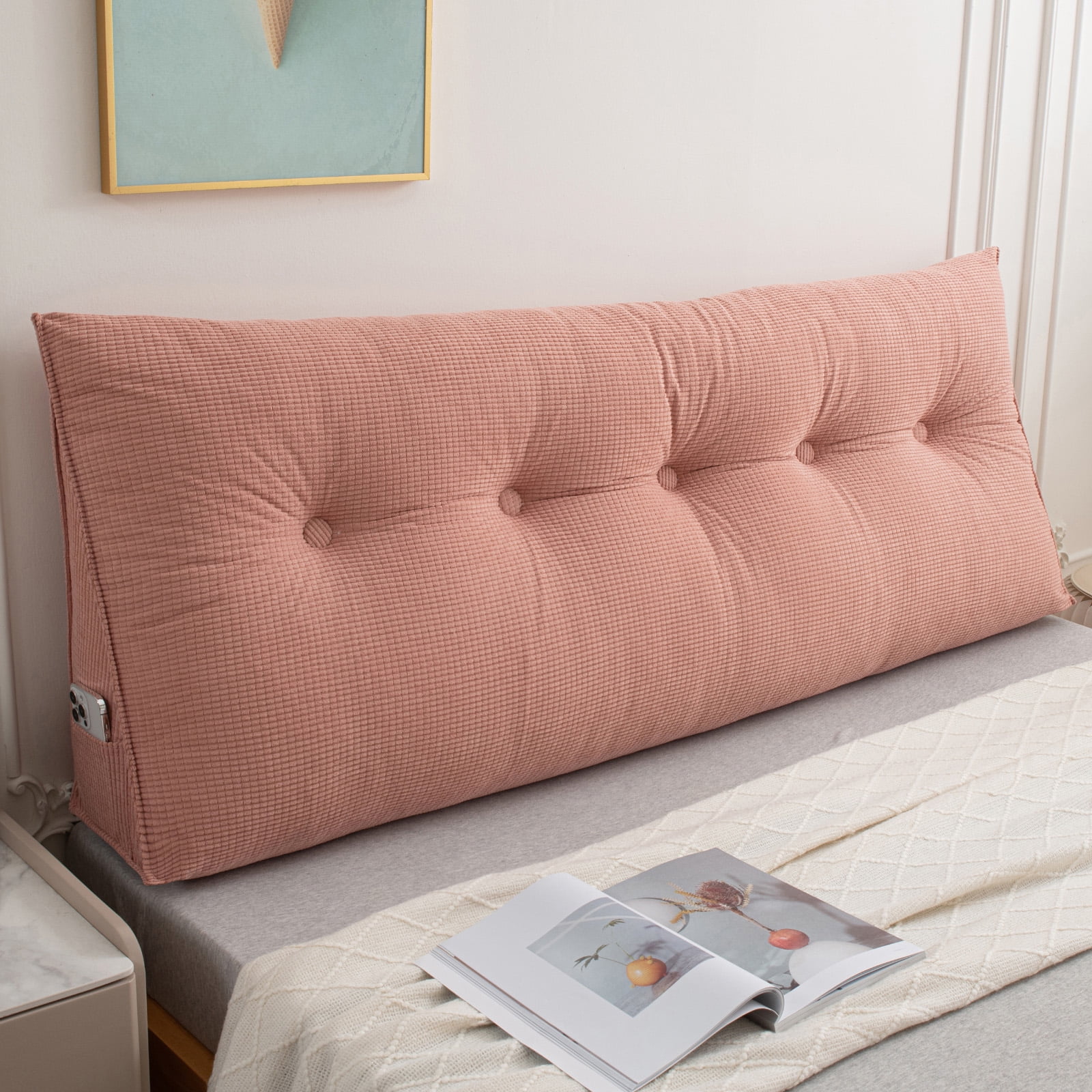 Desirable Life Triangle Headboard Pillow Full Filling Backrest ...