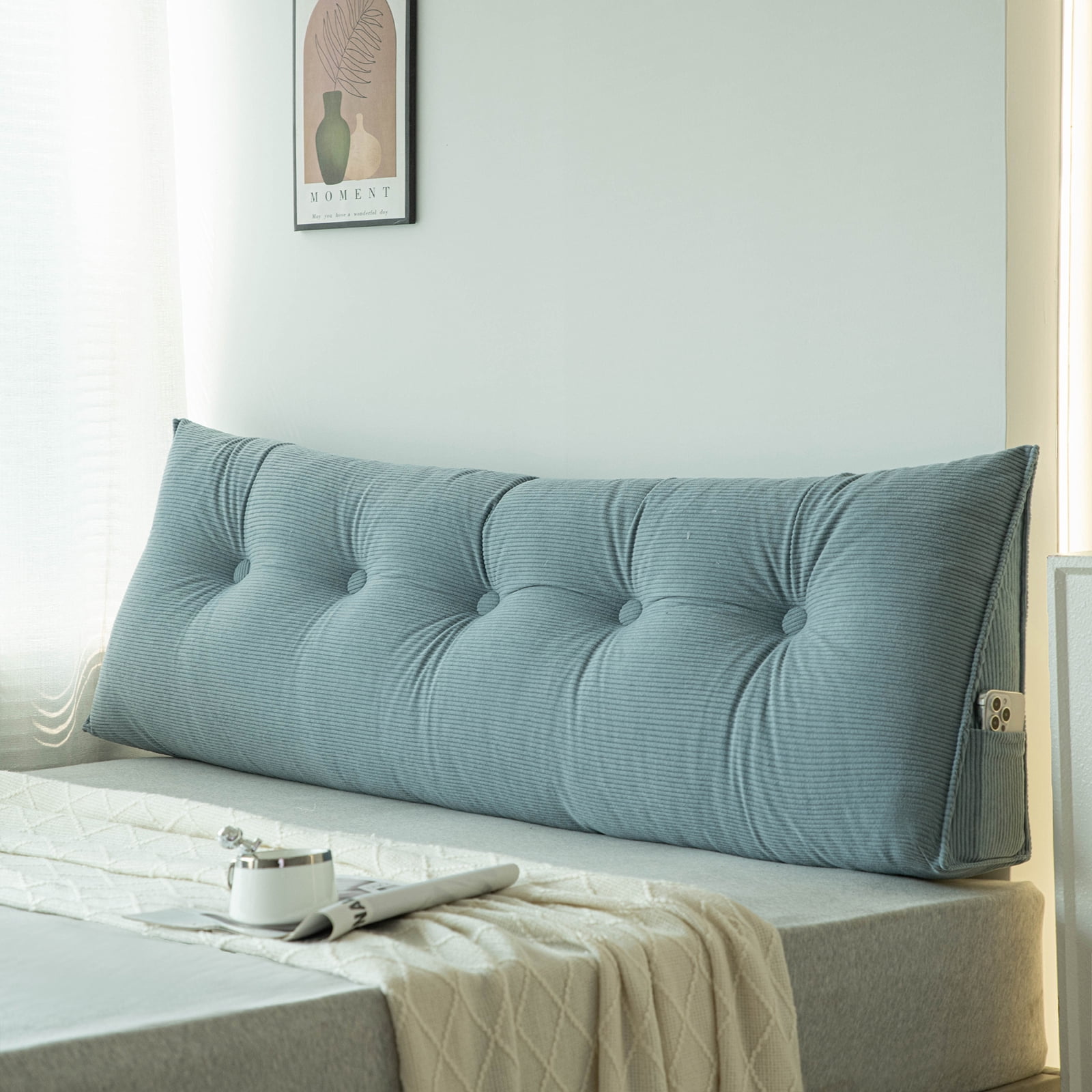 Desirable Life Triangle Headboard Pillow Full Filling Backrest Wedge ...