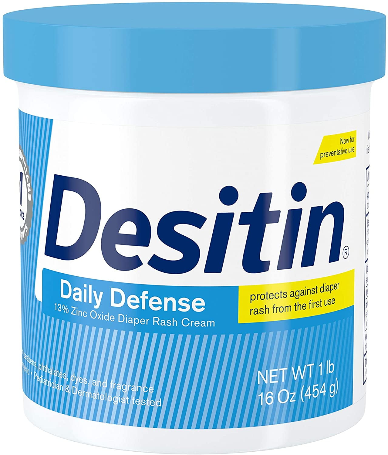 Desitin Daily Defense Cream Protect Against Diaper Rash, 16 oz, 2-Pack ...