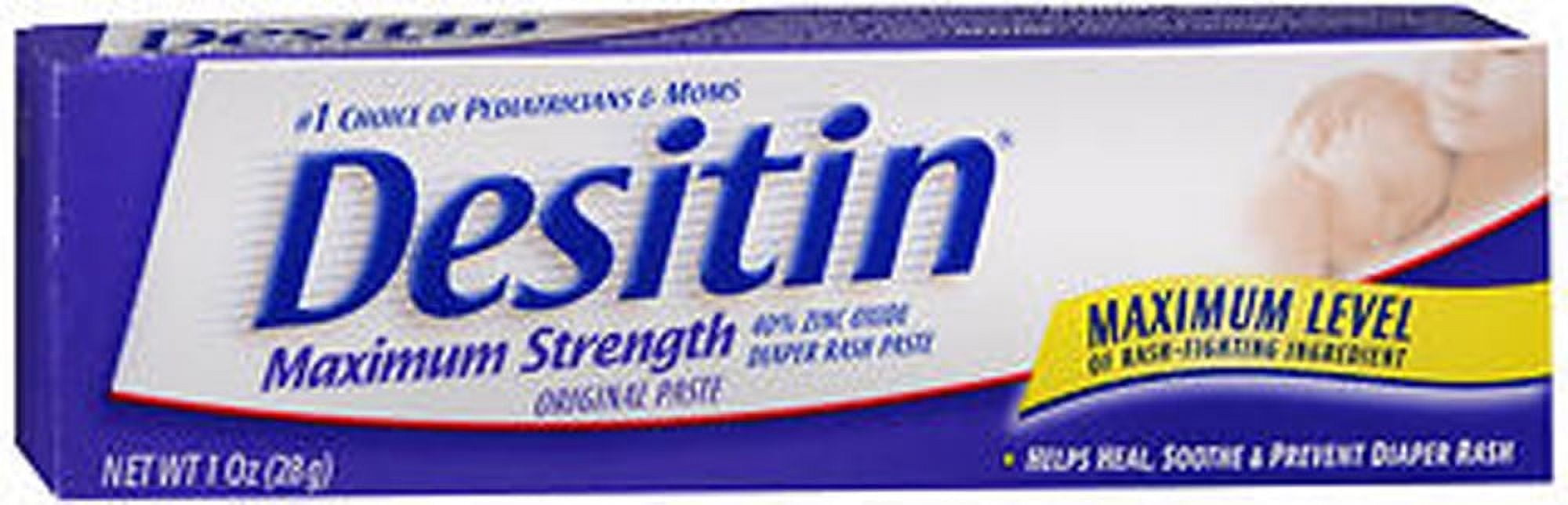 Desitin Maximum Strength Diaper Rash Cream, Prevents & Soothes Baby's ...