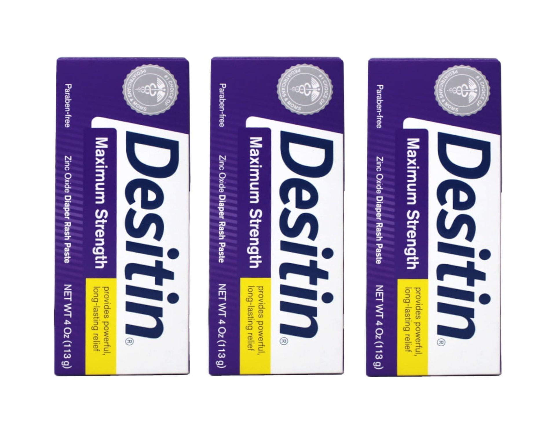 Desitin Maximum Strength Diaper Rash Paste, Zinc Oxide Formula, Baby ...