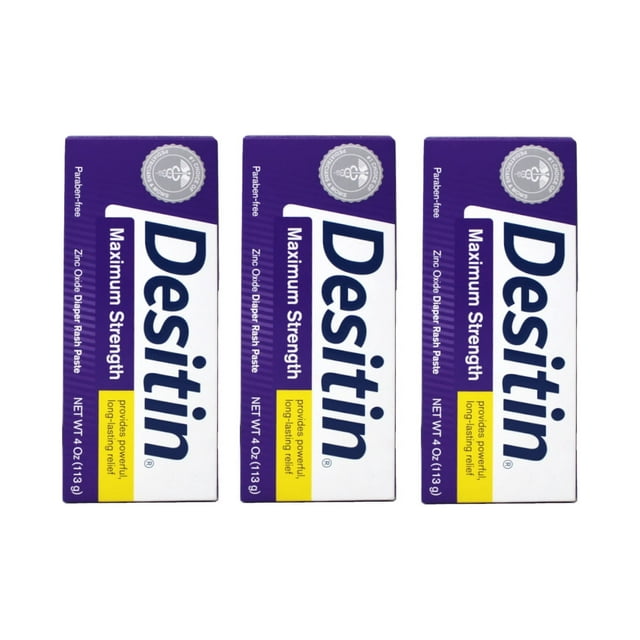 Desitin Maximum Strength Diaper Rash Paste 4 oz tube (Pack of 3 ...