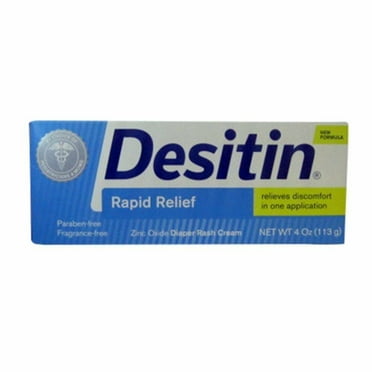 DESITIN Rapid Relief Diaper Rash Ointment, Creamy 4 oz (Pack of 2 ...