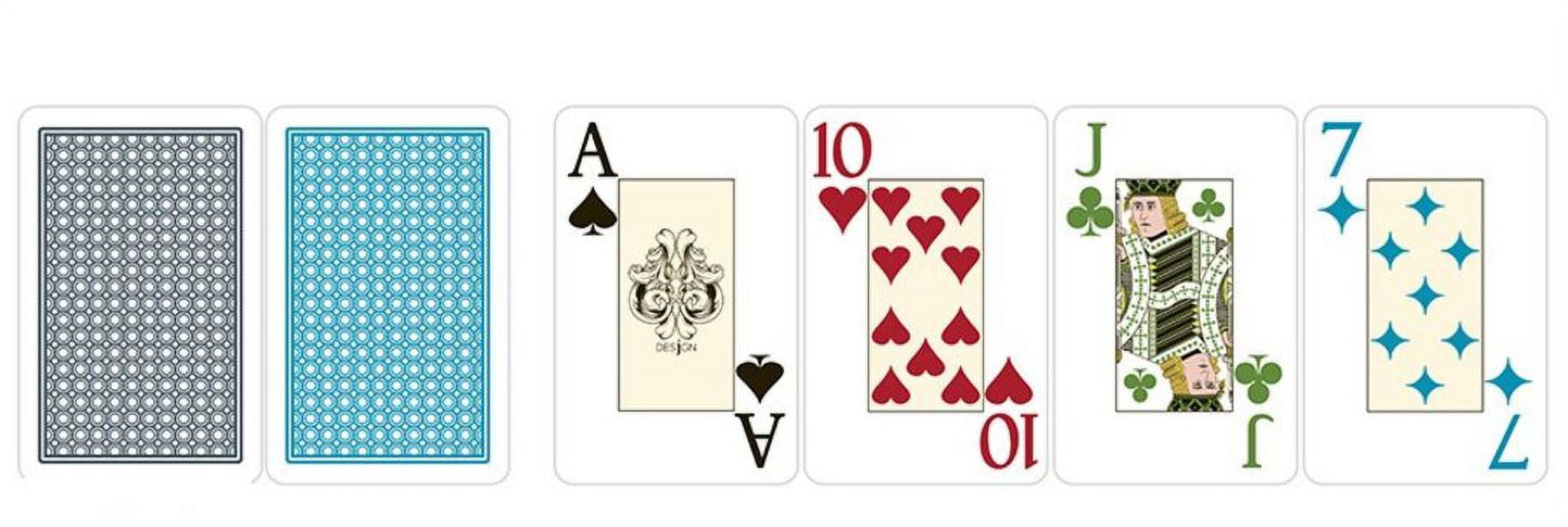 Desjgn Classic Circle 100% Plastic Playing Cards (gray/turquoize set ...