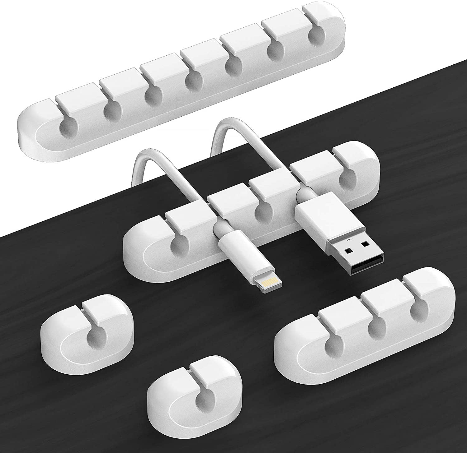 Desk Accessories for Charging Organizer - 5 Packs Grey Computer Desk ...