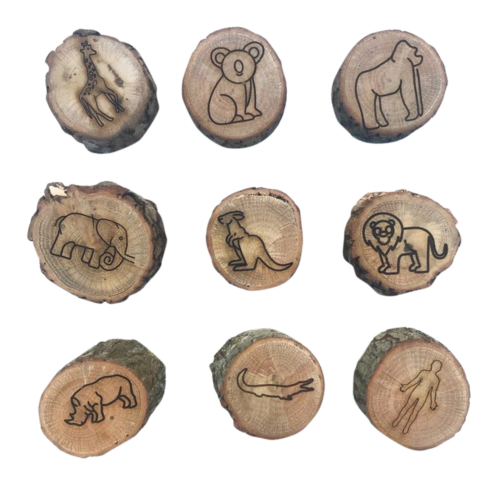 Desk Accessories Clearance! Animal Tracks Stamp Creative Wooden ...