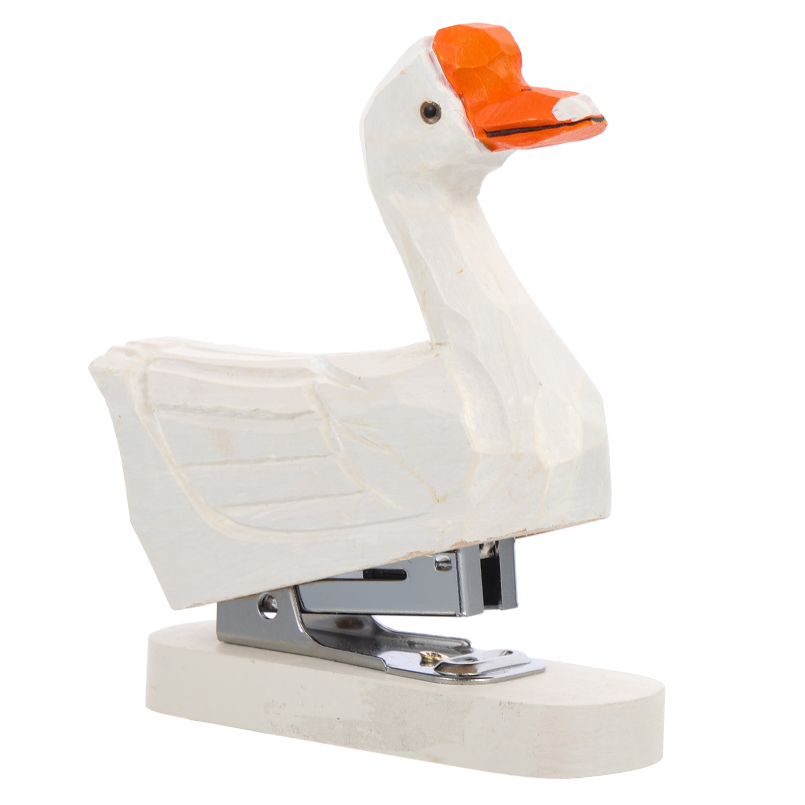 Wooden Animal stapler for Daily Use and Sturdy White Color Portable Desk Accessory 5.9"x2.8"x3.1 ...