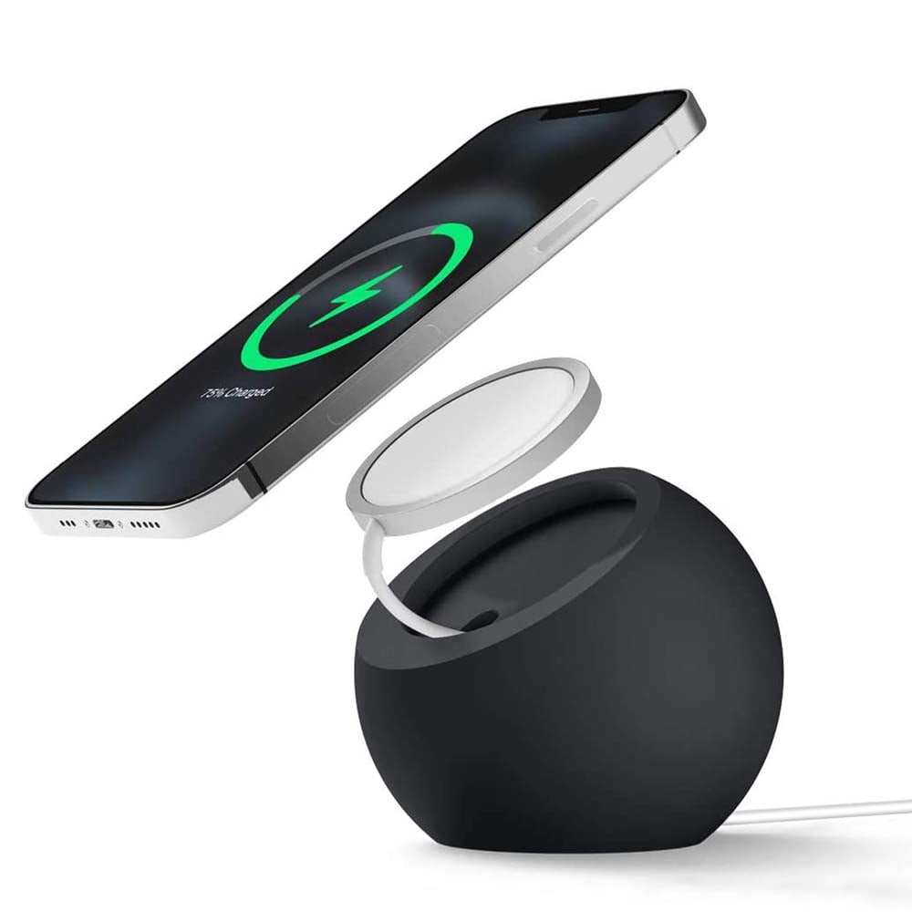 Desk Ball Shape Magnetic Silicone Charging Holder for Magsafe Apple ...