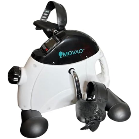 Under Desk Bike Mini Exercise Bike with Upgraded Wide Pedals & Easily ...