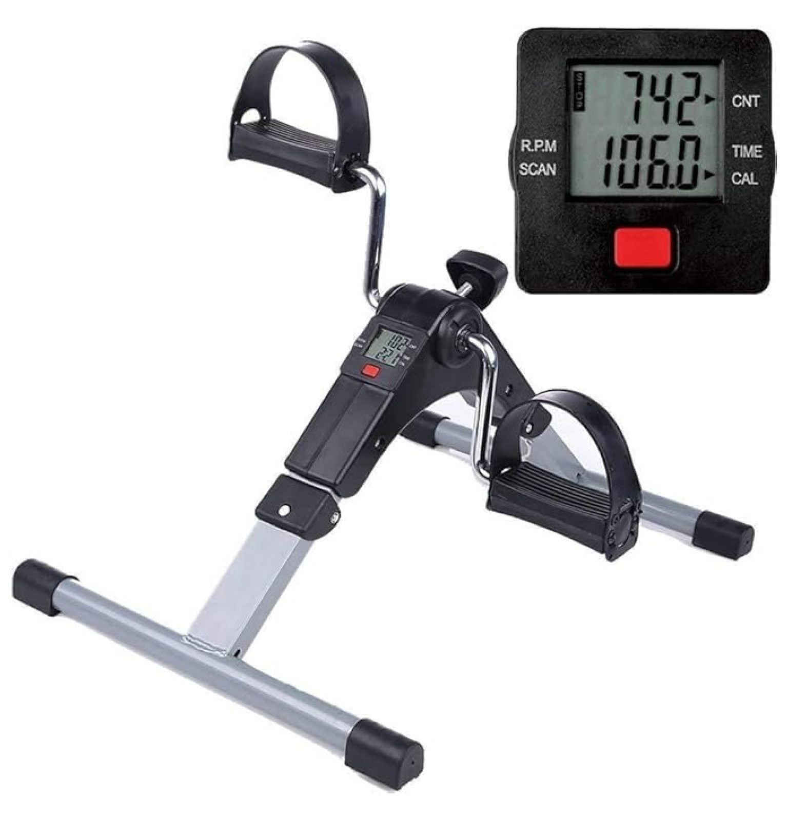 Under Desk Bike Pedal Exerciser - Foldable Portable Arm & Leg Cycle ...