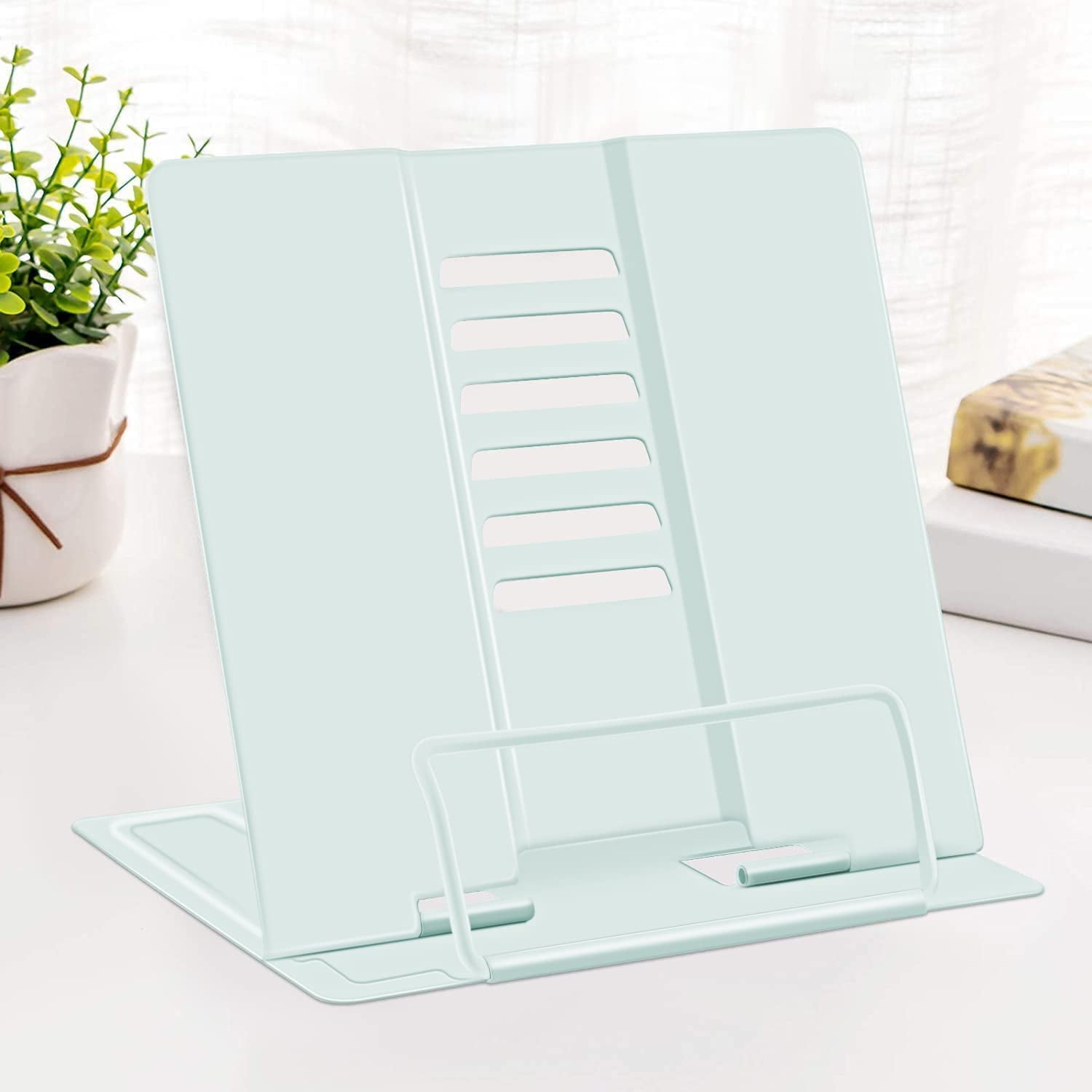 Desk Book Stand Metal Reading Rest Book Holder Angle Adjustable Stand Document Holder Portable ...