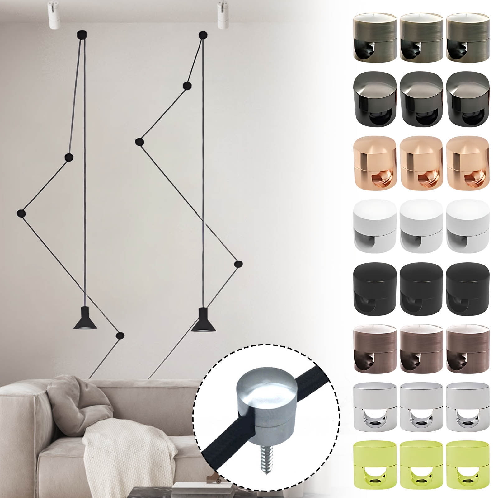 Desk Cable Anchors, Strong Adhesive Cable Clips, Durable Plastic ...