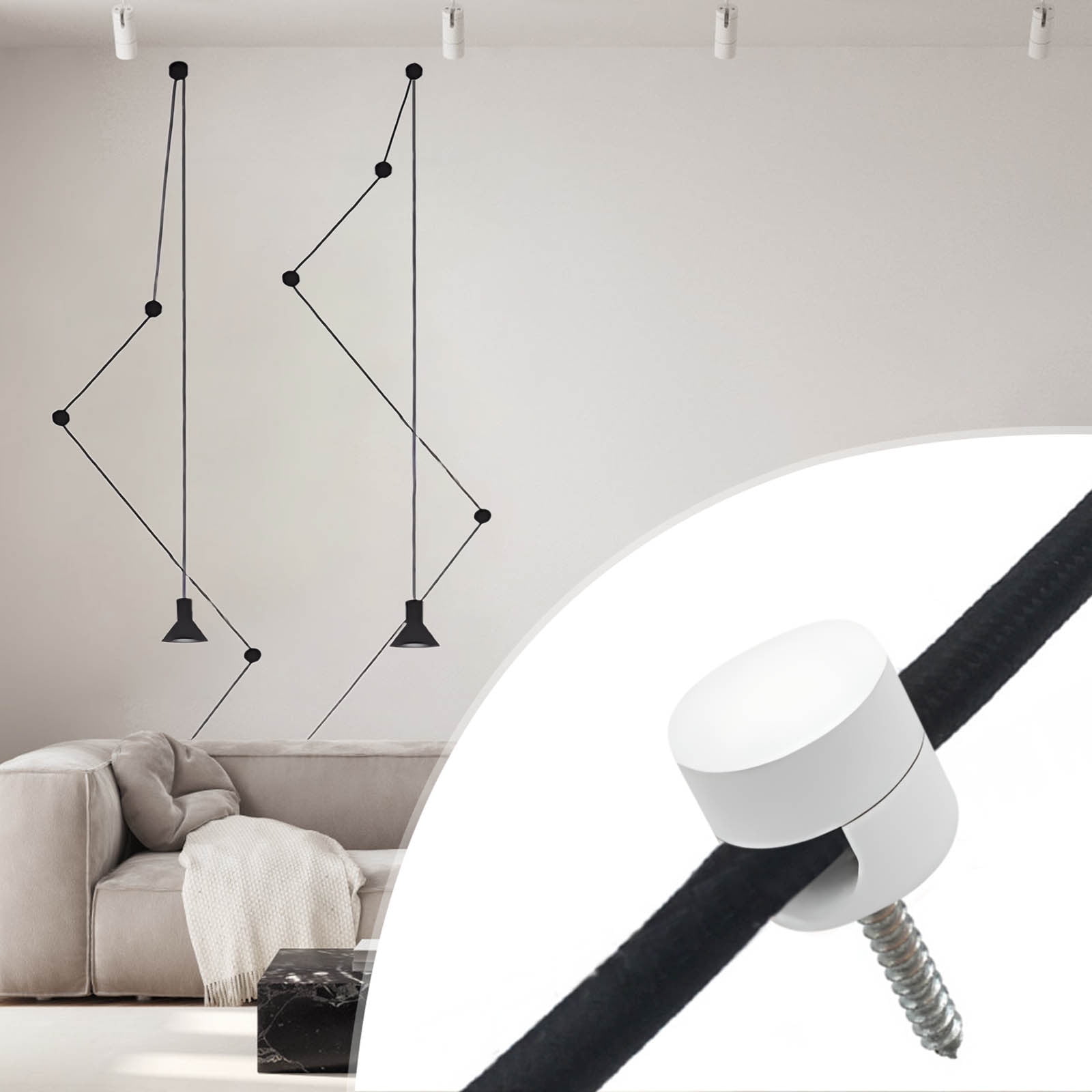 Desk Cable Anchors, Strong Adhesive Cable Clips, Heavy-Duty Cord ...