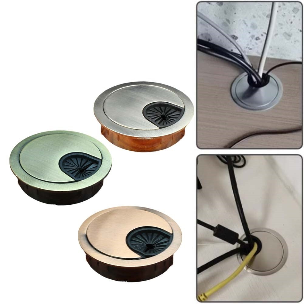 Desk Cable Hole Covers 2 Pcs Cable Hole Covers 53Mm Desktop Cable ...