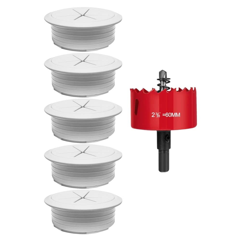 Desk Cable Hole Covers with Hole Opener Office Home Table Cable ...