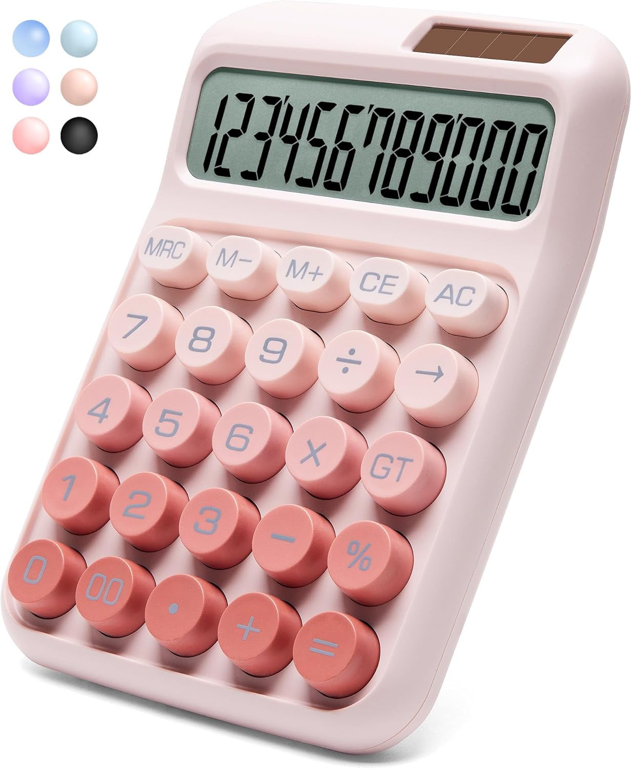 Desk Calculator,12 Digits, Large LCD Display,Big Buttons,Solar and ...