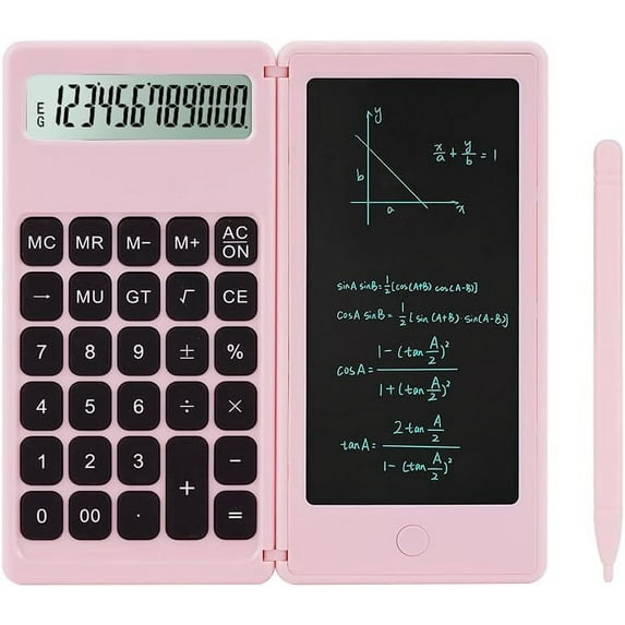 Desk Calculator, Desktop Small Calculators with Writing Notepad, Basic ...