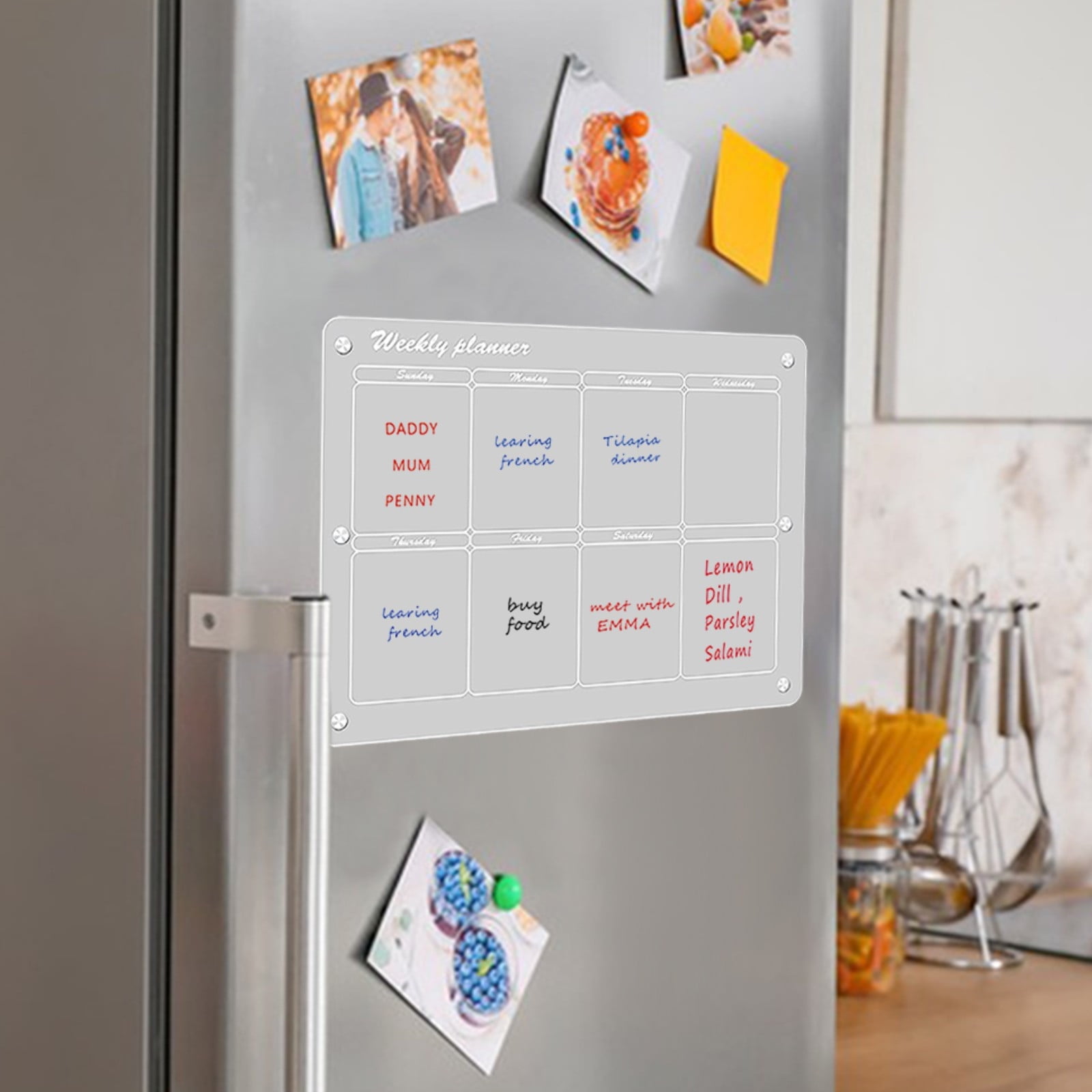 Desk Calendar 2024-2025, Drys Erasable Calendar, Magnetic Calendar for ...