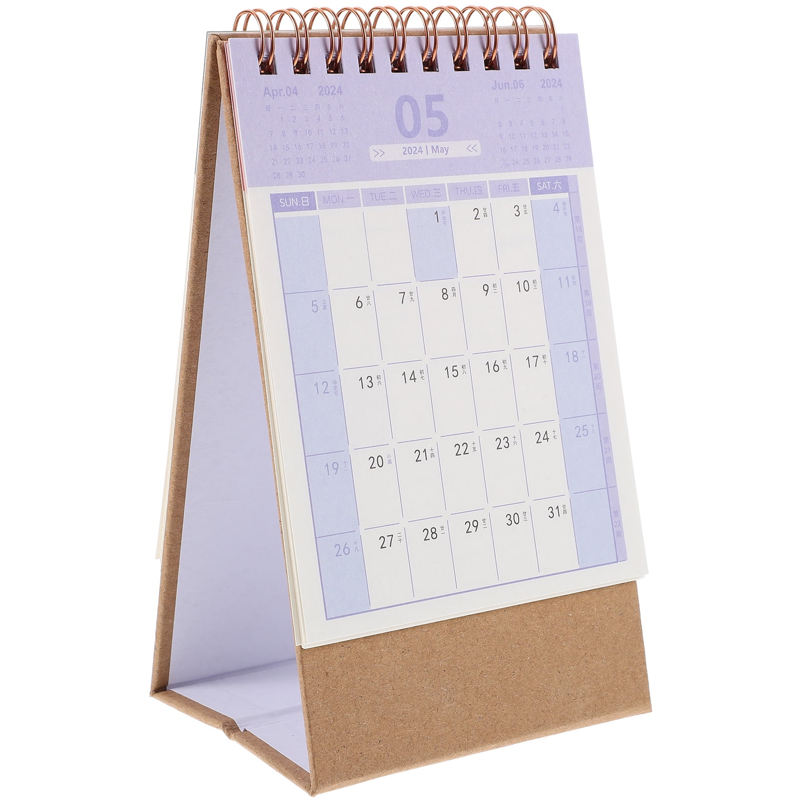 Desk Calendar 2024 Reusable Desk Calendar Office Small Calendar ...