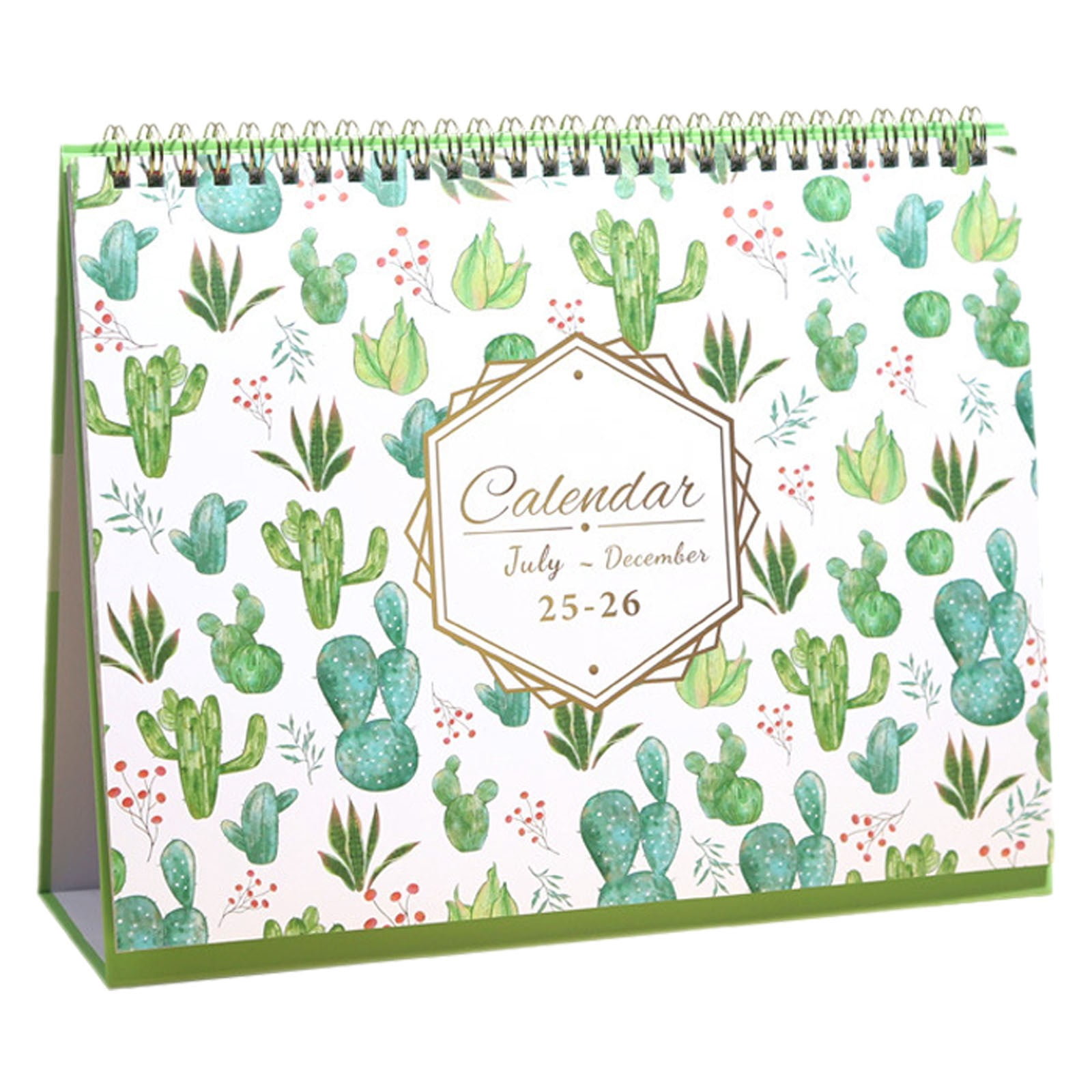 Desk Calendar 2025-2026, 18-Month Standing Flip Desktop Calendar with ...