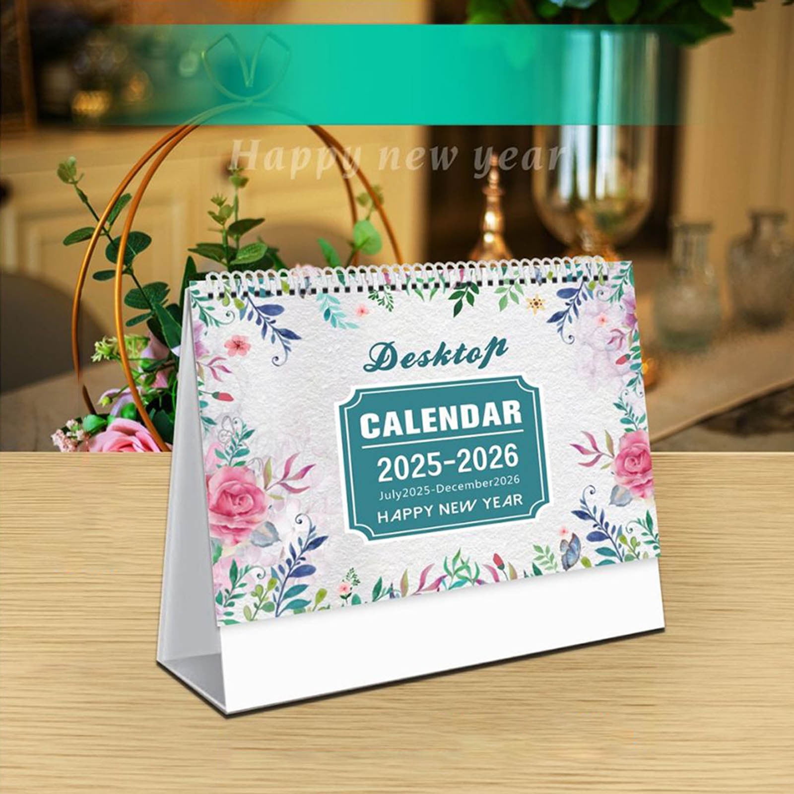 Desk Calendar 2025-2026 - Standing Flip 2025-2026 Desktop Calendar with ...