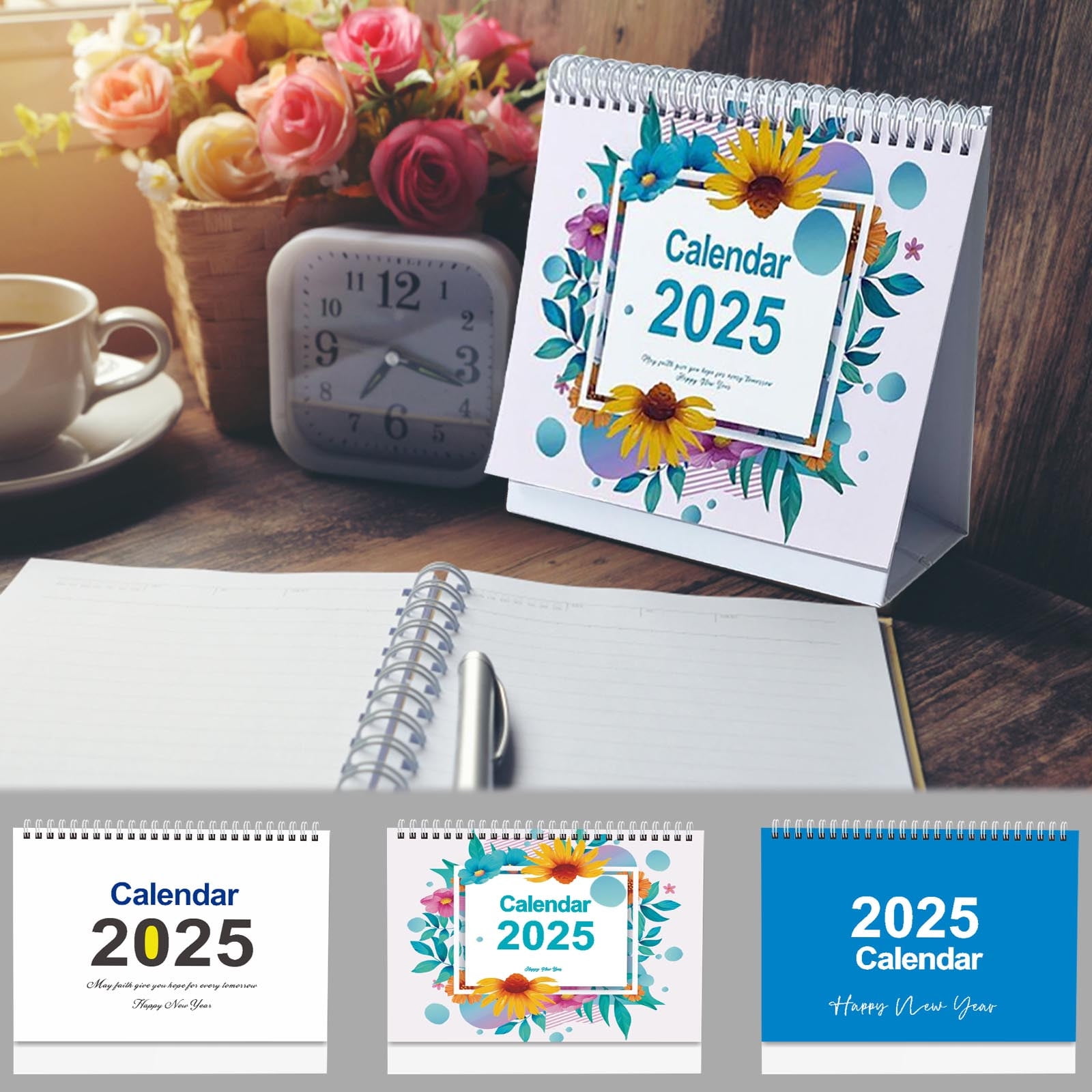 Desk Calendar 2025 Standing Flip,Flip Desk Calendar 2025,7.3" X 9 ...