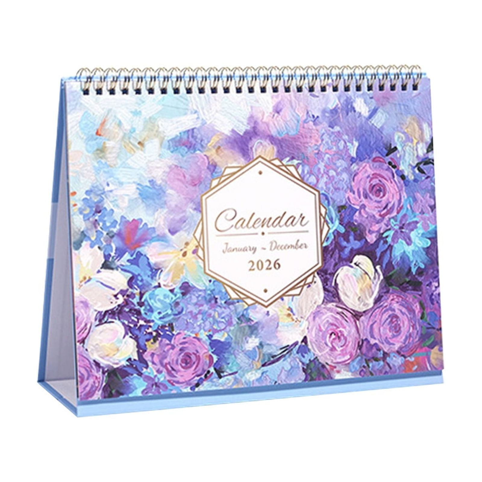 Desk Calendar 2026, 12 Months Standing Flip Calendar, Thick Paper ...