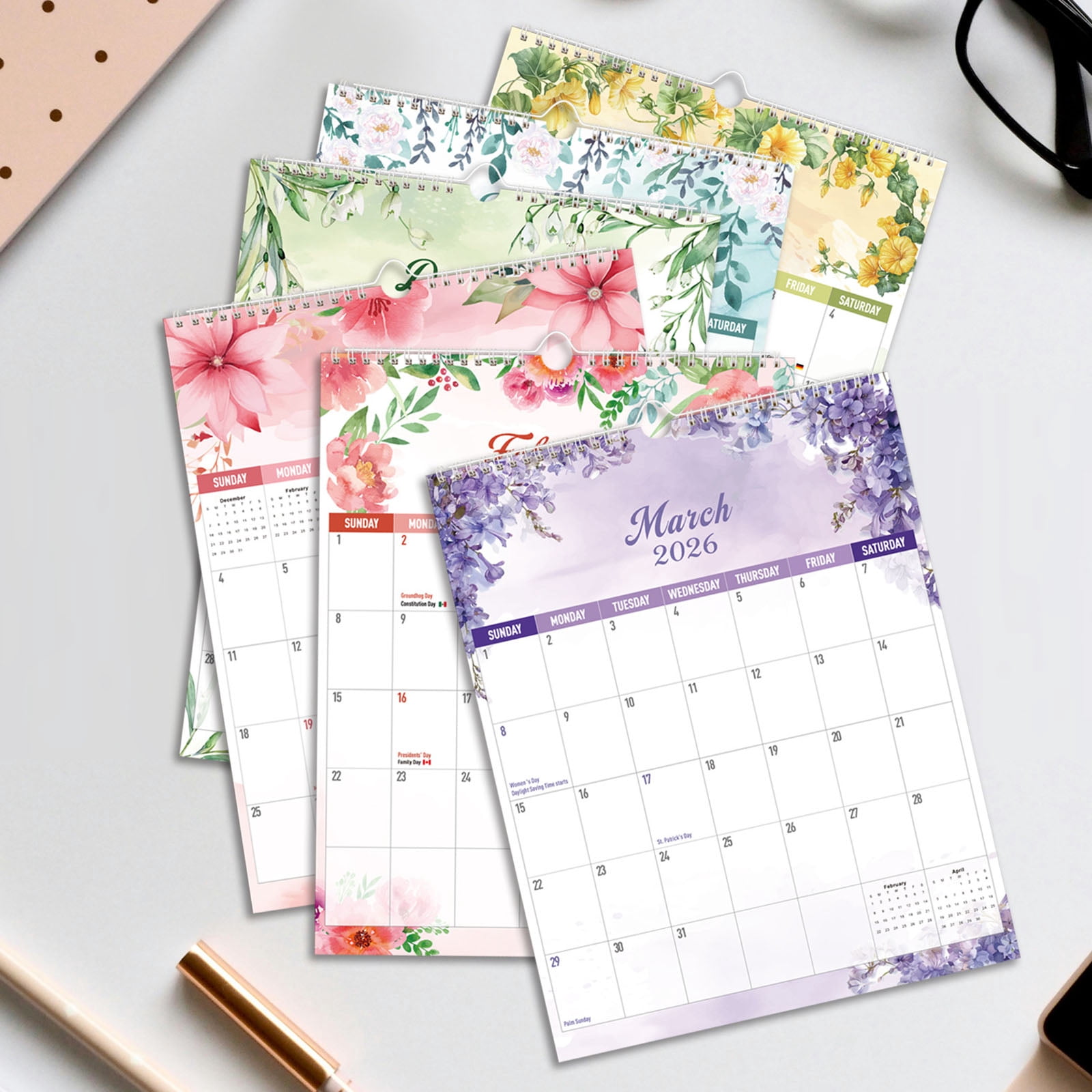 Desk Calendar 2026-2027, 18 Month Calendar From January 2026 to June ...
