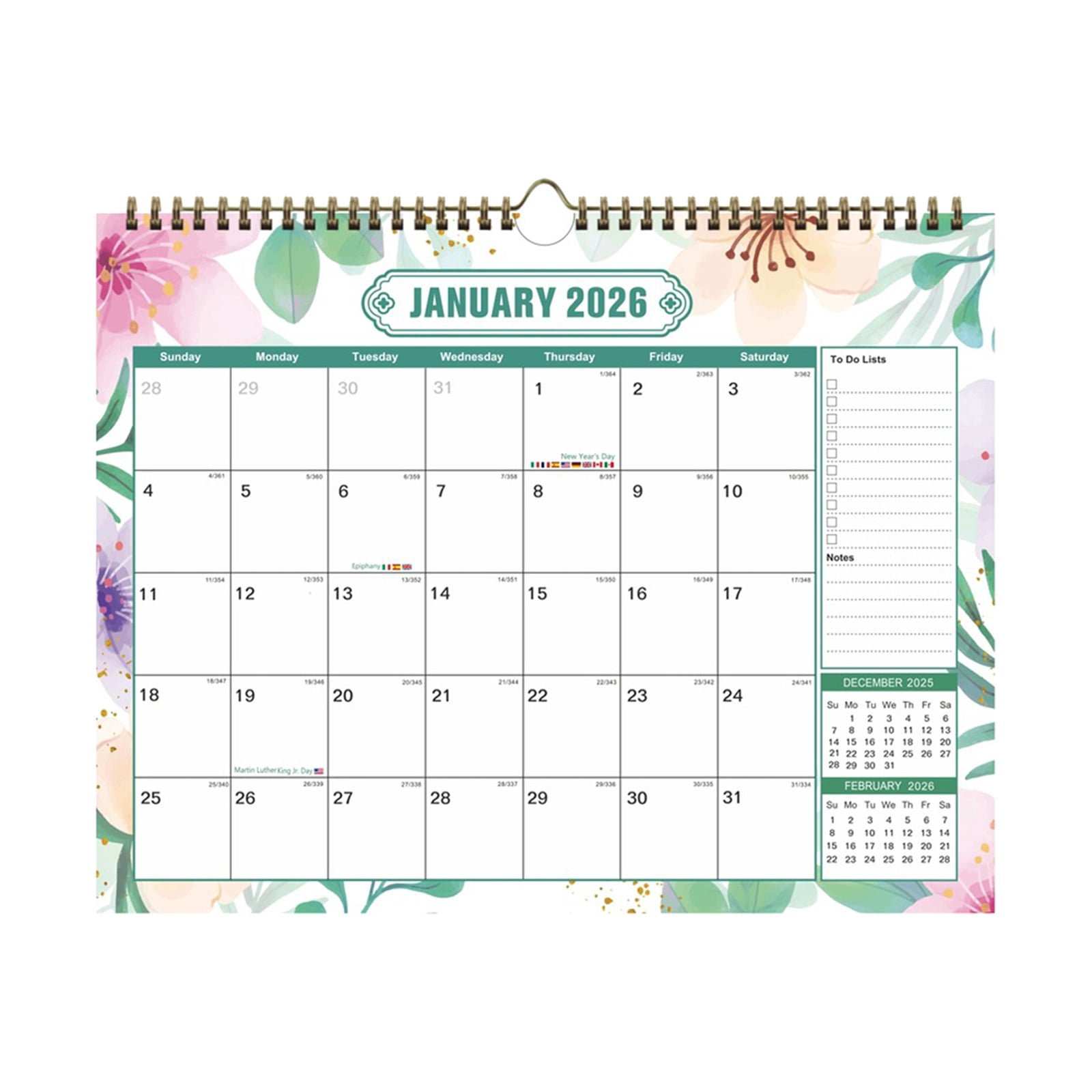 Desk Calendar 2026-2027, 18 Months Calendar Runs from January 2026 to ...