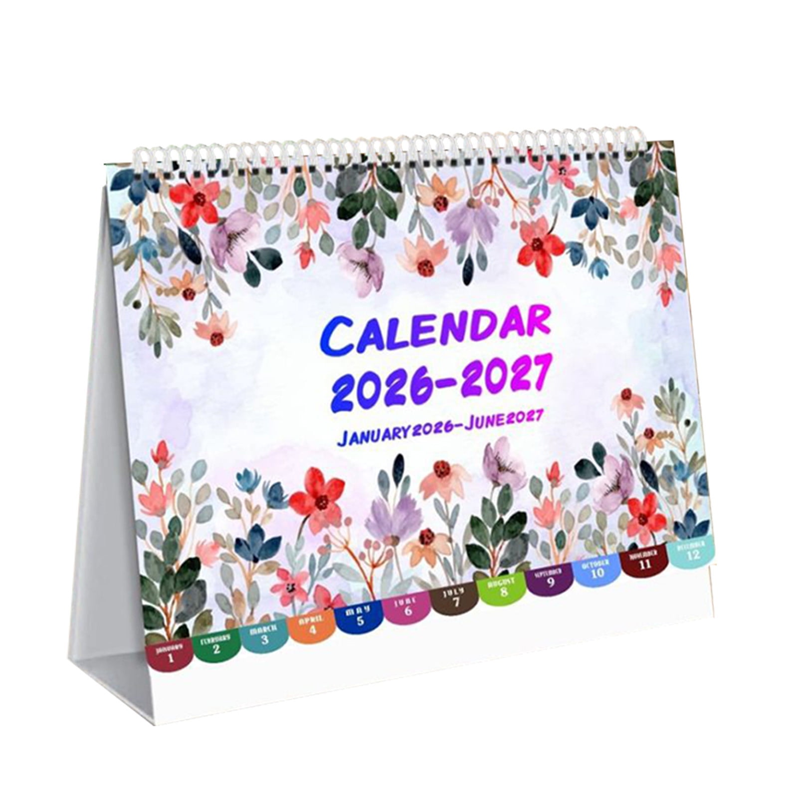 Desk Calendar 2026-2027 - Standing Flip Desktop Calendar 2026-2027, 18 ...