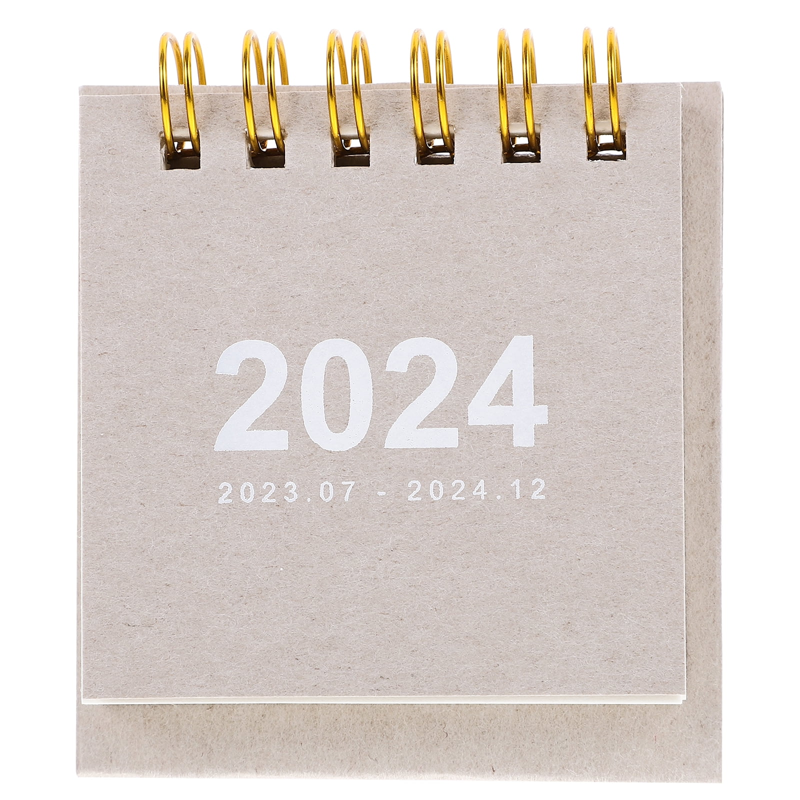 FENGGUIQU Creative Mini Desktop Calendar Beige Time Management Home ...