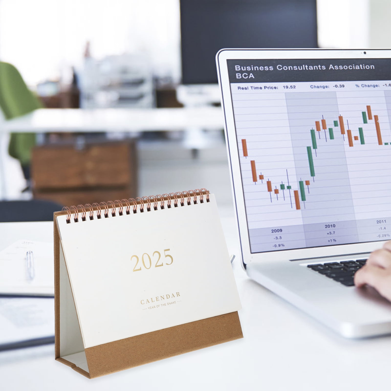 OUNONA Standing Desk Calendar for Reminding Use with Coil Design and ...