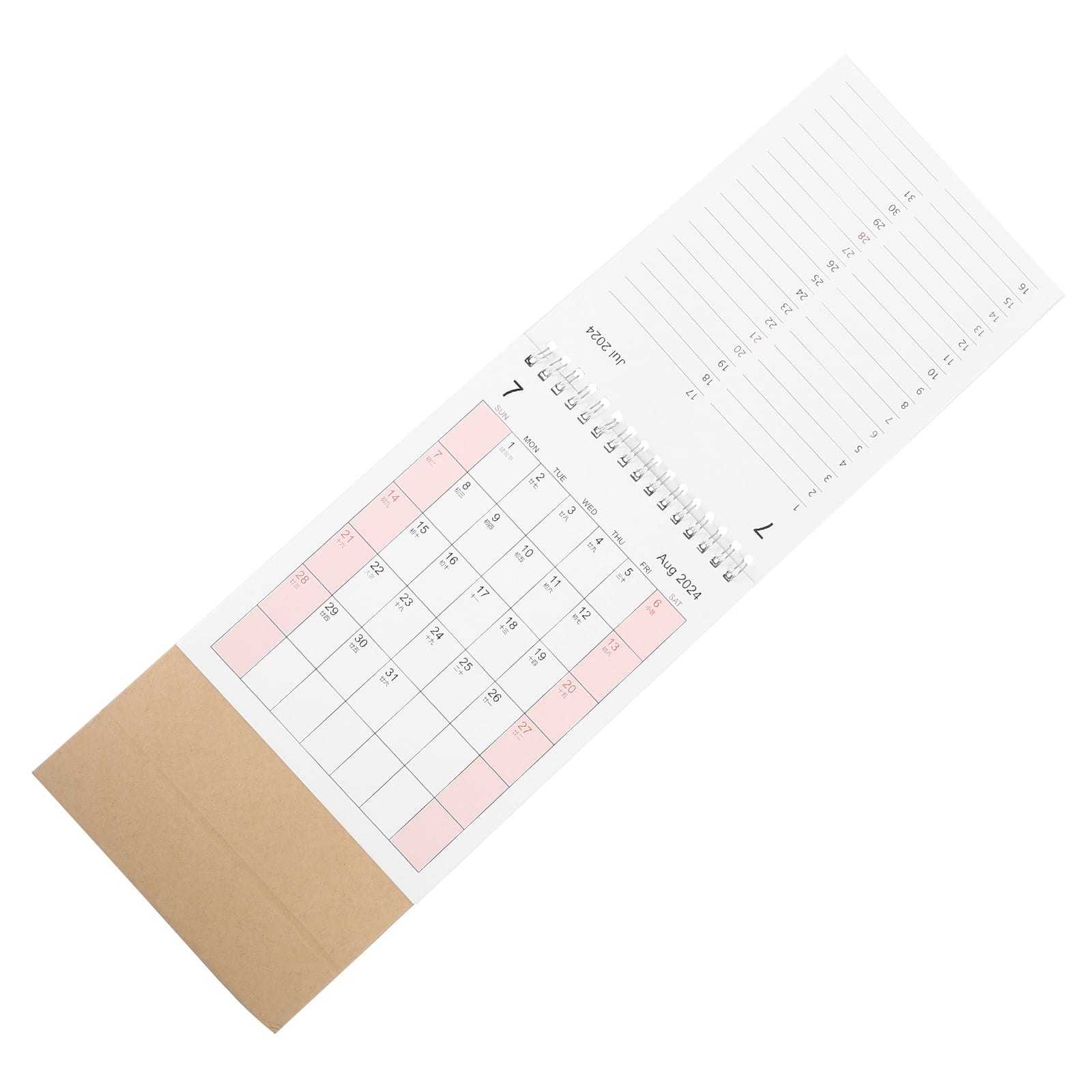 Desk Calendar Pocket Office Accessories Stand up Table Daily Use ...